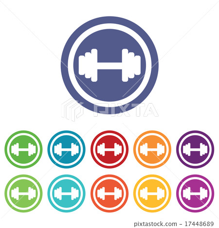 Barbell signs colored set - Stock Illustration [17448689] - PIXTA