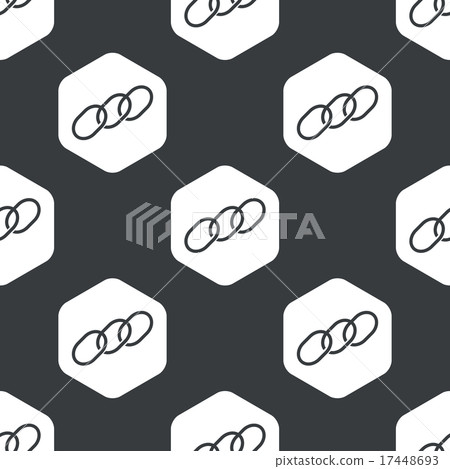 Black hexagon chain pattern - Stock Illustration [17448693] - PIXTA
