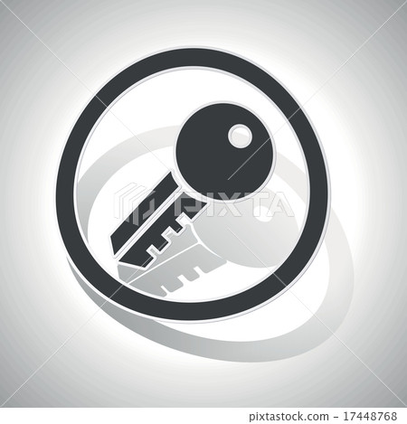 Key sign sticker, curved - Stock Illustration [17448768] - PIXTA