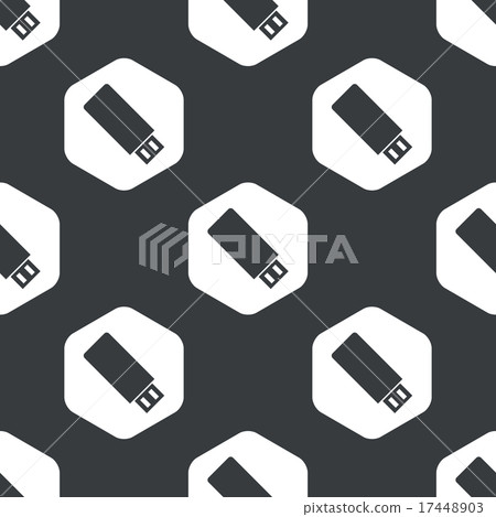 Black hexagon USB stick pattern - Stock Illustration [17448903] - PIXTA
