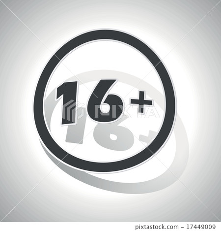 16 plus sign sticker, curved - Stock Illustration [17449009] - PIXTA
