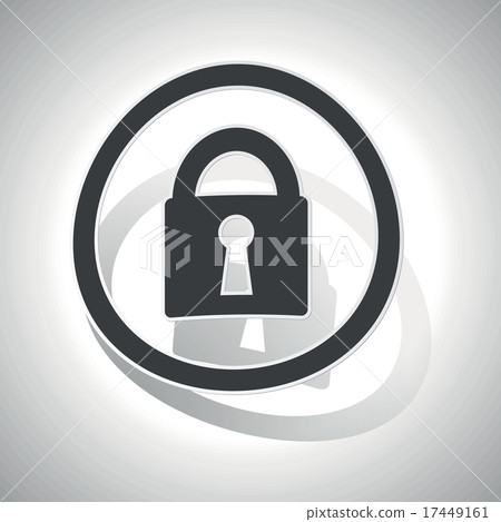 Locked sign sticker, curved - Stock Illustration [17449161] - PIXTA