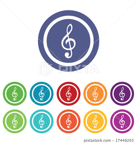 Music signs colored set - Stock Illustration [17449203] - PIXTA