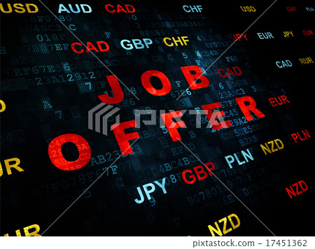Business concept: Job Offer on Digital background - Stock Illustration ...