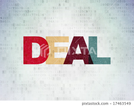 Business concept: Deal on Digital Paper background - Stock Illustration ...