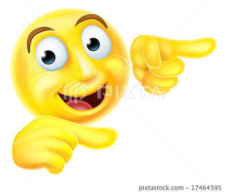 Emoji emoticon smiley pointing - Stock Illustration [17464395] - PIXTA