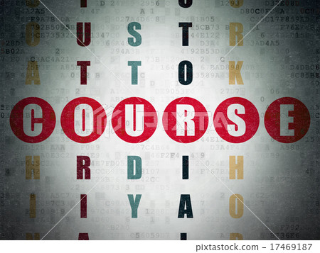 Learning concept: word Course in solving Puzzle - Stock Illustration ...