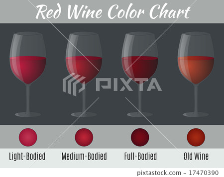 Red wine color chart. - Stock Illustration [17470390] - PIXTA