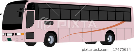 High-speed bus · sightseeing bus (Sakura color) - Stock Illustration ...