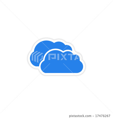 icon sticker realistic design on paper clouds - Stock Illustration ...