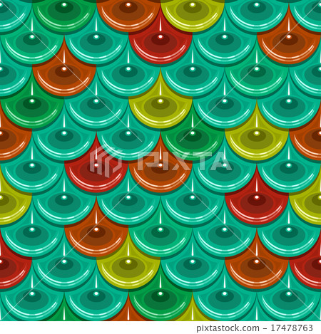 Seamless colorful river fish scales - Stock Illustration [17478763] - PIXTA