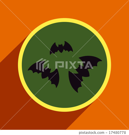 Flat with shadow Icon bats on a colored background - Stock Illustration ...