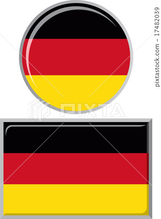 Germany round and square icon flag. Vector - Stock Illustration ...