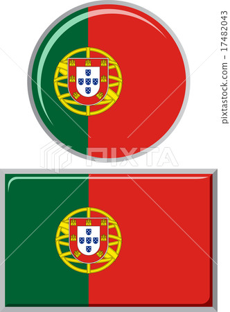 Portuguese round and square icon flag. Vector - Stock Illustration ...