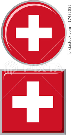 Swiss round and square icon flag. Vector - Stock Illustration [17482053 ...