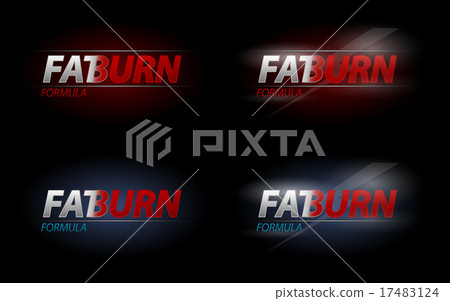Vector Fat Burn text for dieting, sport nutrition - Stock Illustration ...