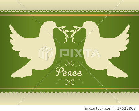 peace design over green background vector... - Stock Illustration ...