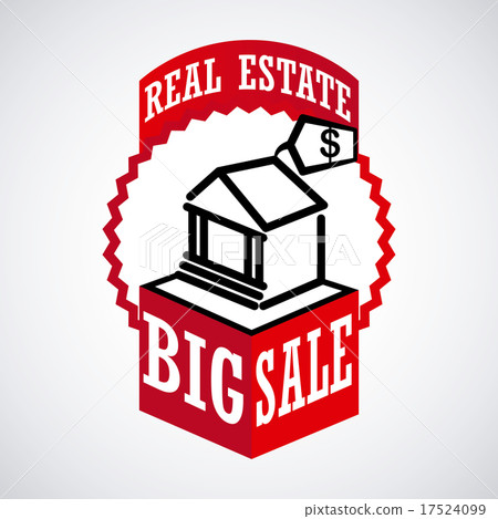 Real estate design over gray background vector... - Stock Illustration ...