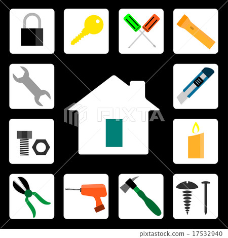 tool home icon vector illustration - Stock Illustration [17532940] - PIXTA