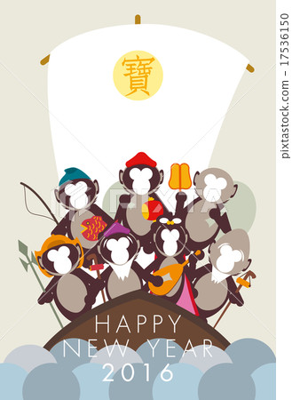 Seven Lucky God · face skeleton sign - Stock Illustration [17536150 ...