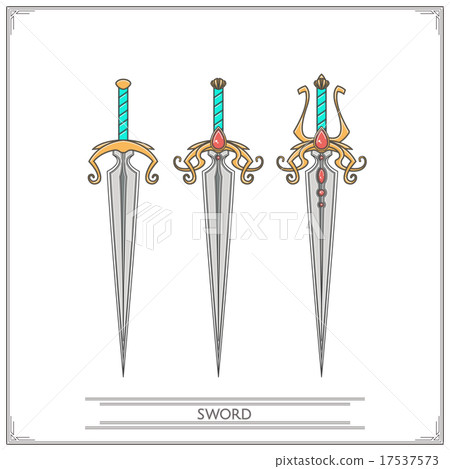 Spiky Fantasy Sword - Stock Illustration [17537573] - PIXTA