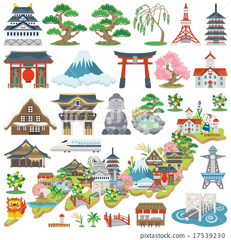 Japan Tourist Attraction Icon - Stock Illustration [17539230] - PIXTA