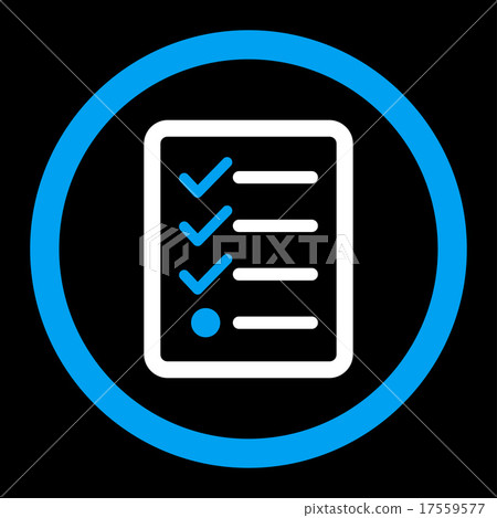Checklist flat blue and white colors rounded-插圖素材 [17559577] - PIXTA圖庫
