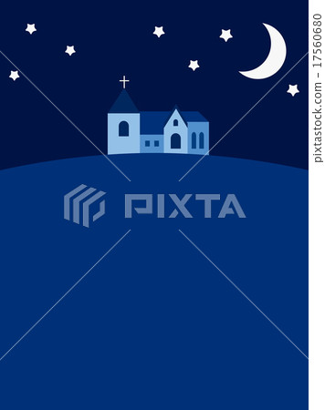 Church Moon stars - Stock Illustration [17560680] - PIXTA