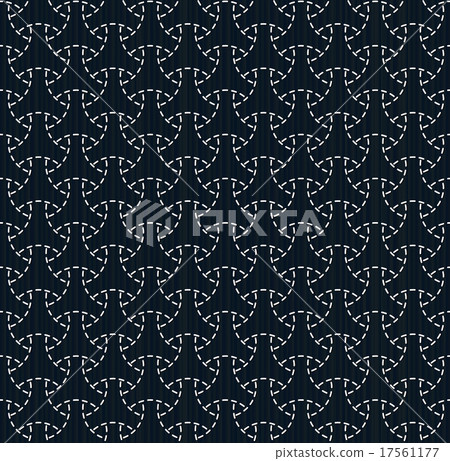 Classic japanese quilling. Sashiko. Seamless. - Stock Illustration ...