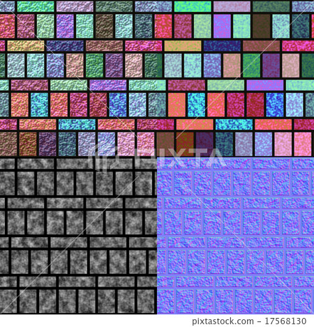 Glazed tiles seamless generated texture maps - Stock Illustration ...