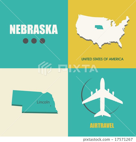 Nebraska flat - Stock Illustration [17571267] - PIXTA