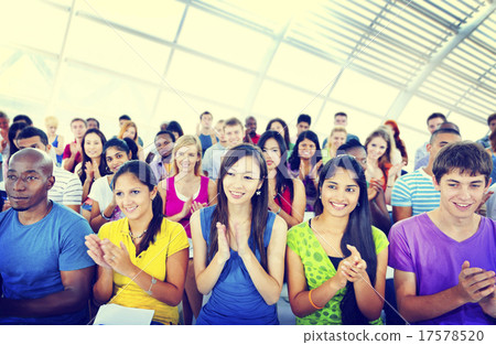 Group People Casual Learning Lecture Applause... - Stock Photo ...