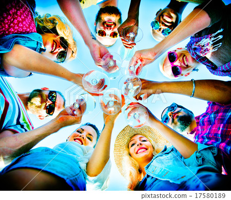 Beach Cheers Celebration Friendship Summer Fun... - Stock Photo ...