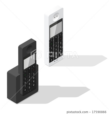 Wireless phone isometric icon set - Stock Illustration [17590866] - PIXTA
