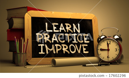 Hand Drawn Learn Practice Improve Concept on - Stock Illustration ...