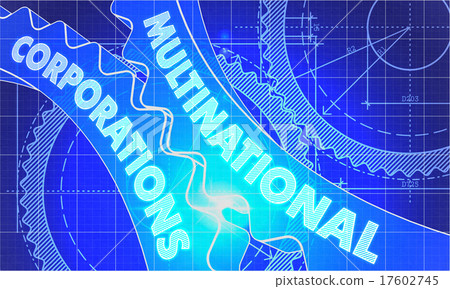Multinational Corporations Concept. Blueprint of - Stock Illustration ...