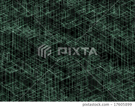 Dackground texture with green 3d wireframe lines - Stock Illustration ...
