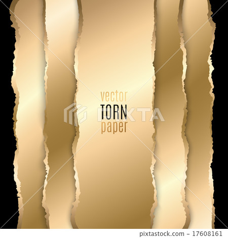 Gold and black torn paper - Stock Illustration [17608161] - PIXTA