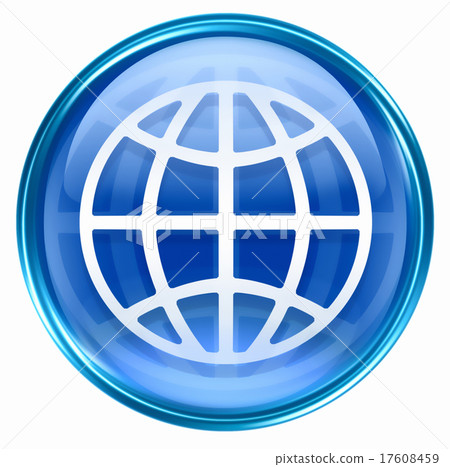 World icon blue, isolated on white background. - Stock Illustration ...