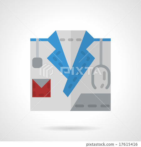 Flat color style doctor vector icon. - Stock Illustration [17615416 ...