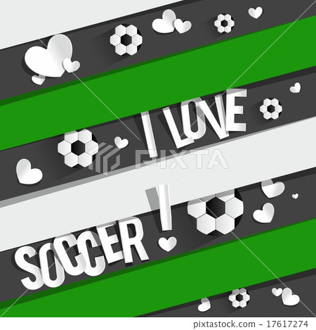 I Love Soccer Banners vector illustration - Stock Illustration ...