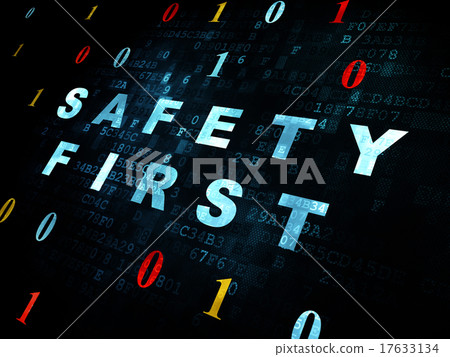 Security concept: Safety First on Digital - Stock Illustration ...