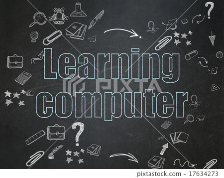 Education concept: Learning Computer on School - Stock Illustration ...