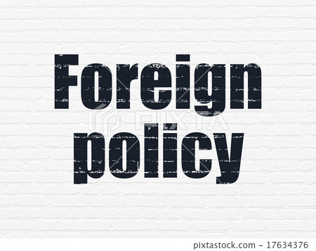 Political concept: Foreign Policy on wall-插圖素材 [17634376] - PIXTA圖庫