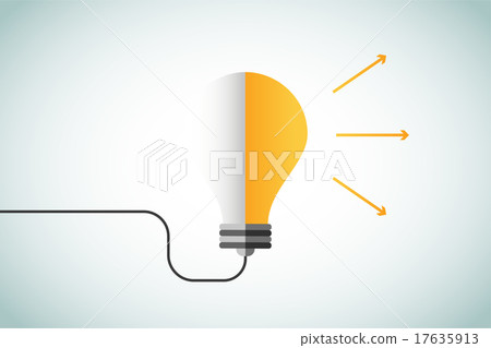 Bulb lamp light idea vector background - Stock Illustration [17635913 ...