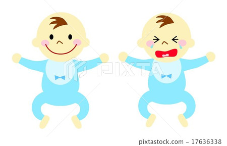 Smile and crying baby boy - Stock Illustration [17636338] - PIXTA