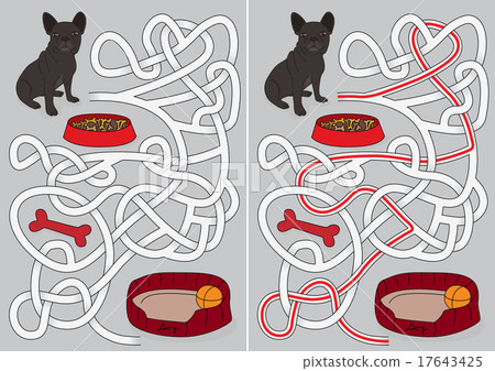 Dog maze - Stock Illustration [17643425] - PIXTA