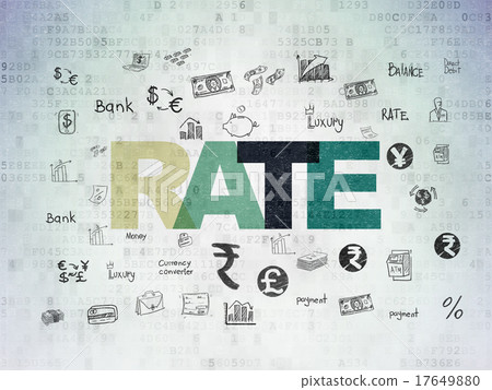 Money concept: Rate on Digital Paper background - Stock Illustration ...