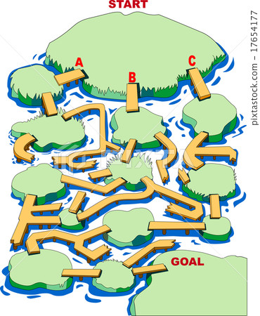 Maze Island - Stock Illustration [17654177] - PIXTA