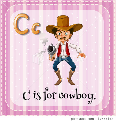 Flashcard letter C is for cowboy - Stock Illustration [17655158] - PIXTA